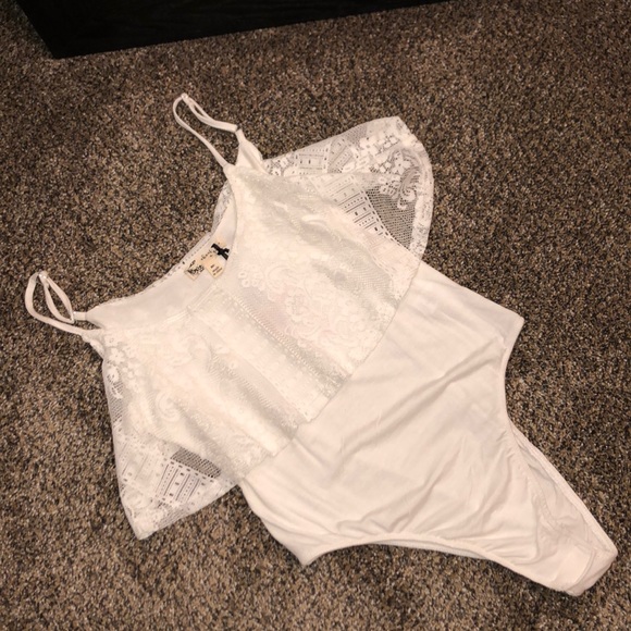 all about a girl | Tops | Ivory Lace Bodysuit | Poshmark